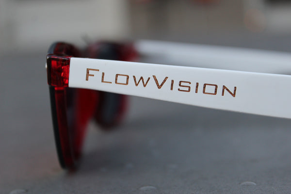 Flow Vision Rythem™ Sunglasses: Hotshot(Red/White) – Flow Vision L.L.C