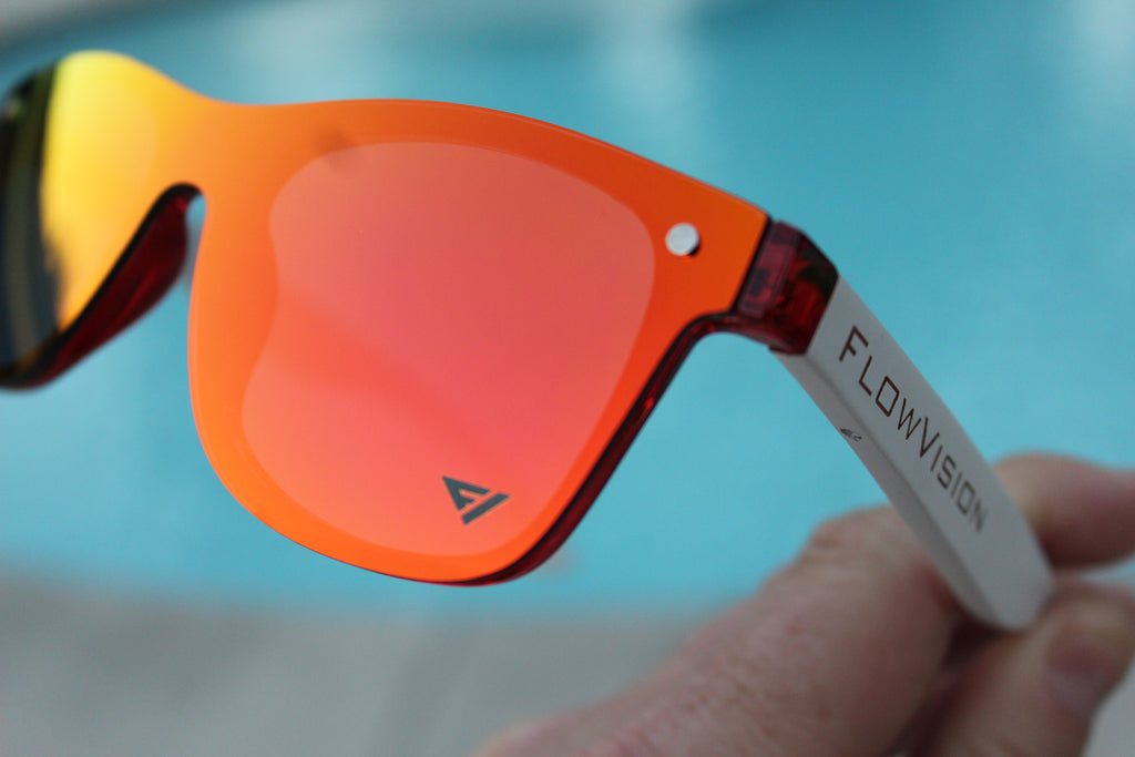 Flow Vision Rythem™ Sunglasses: Hotshot(Red/White) – Flow Vision L.L.C